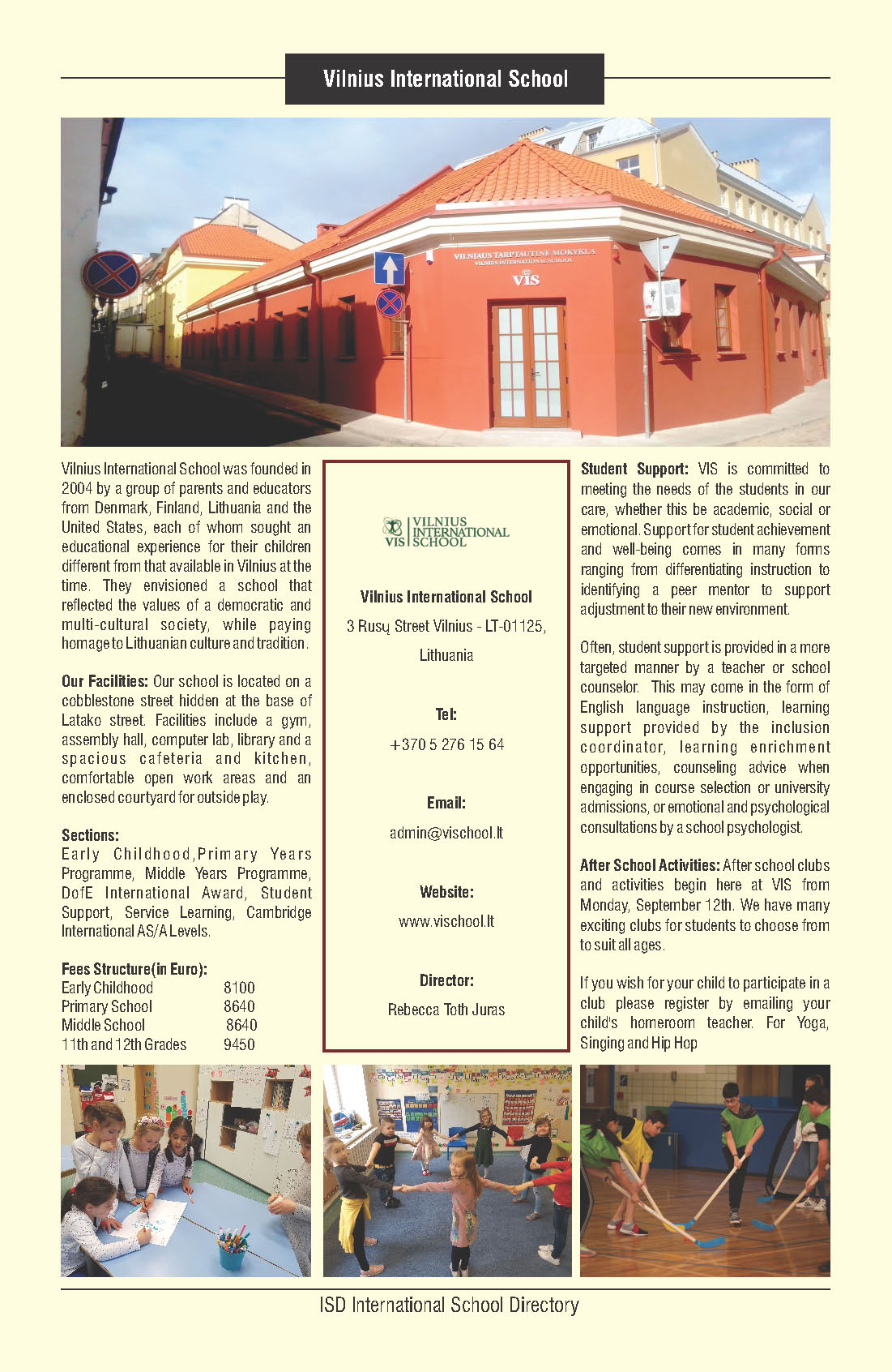 Vilnius International School Lithuania - ISD International School Directory